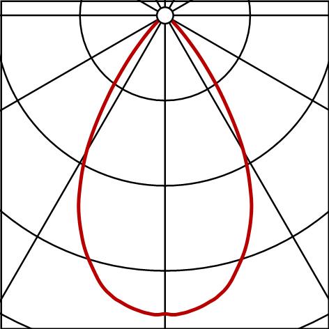 Lunis 21 L, wide distribution, highly specular aluminium reflector, ON ...